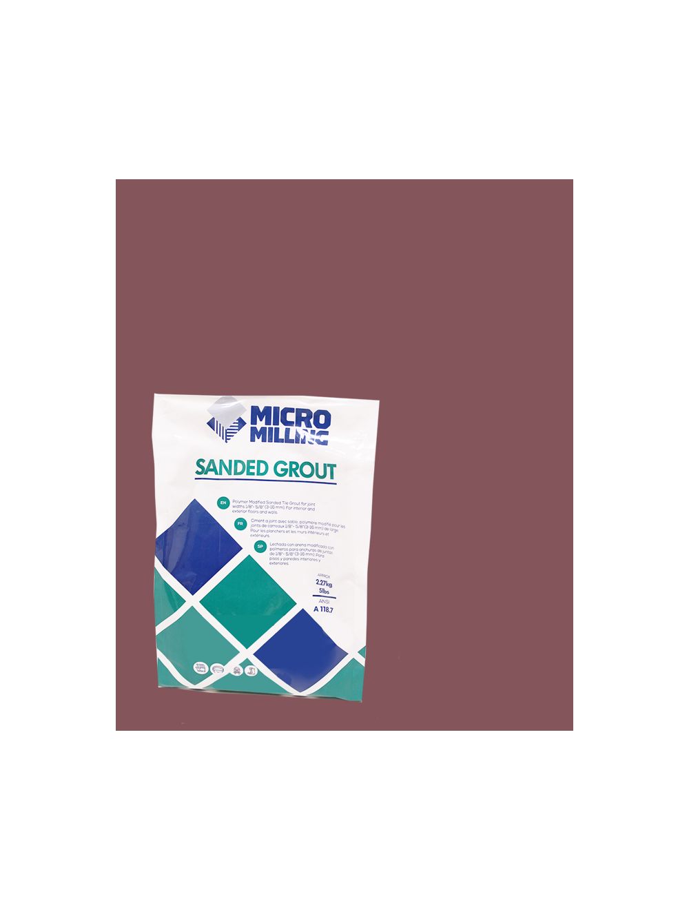 Micro Milling Sanded Grout 5lbs Terracotta 1 Each