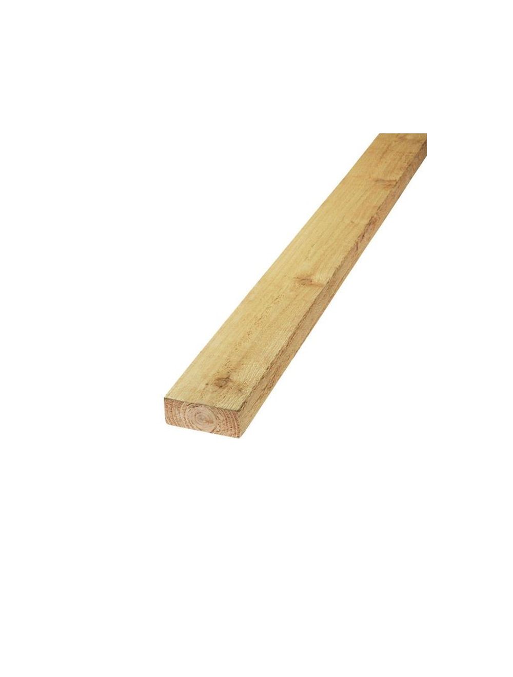 Treated Rough Yellow Pine 2x4 In x 14 Ft 1 Each