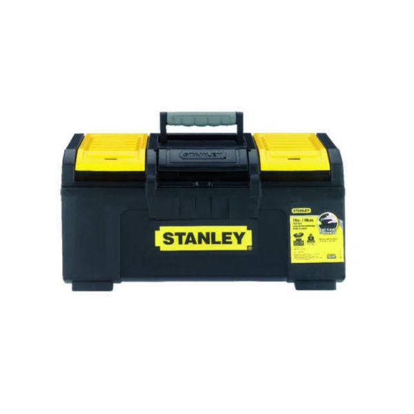 Stanley Plastic Tool Box Auto Latch 19 In Black-Yellow 1 Each 2314540