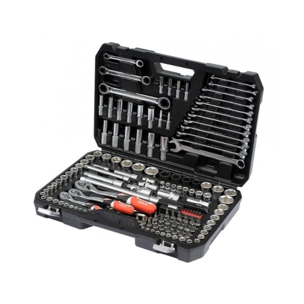 Yato Tool Socket Set 1/4 In 3/8 In & 1/2 In Stainless Steel 150Pcs 1 Each
