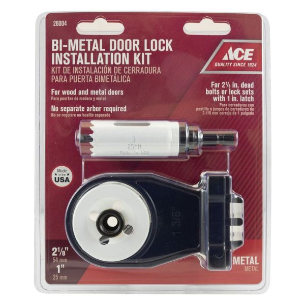 Ace Bi-Metal Door Lock Installation Kit 1 Each 26004