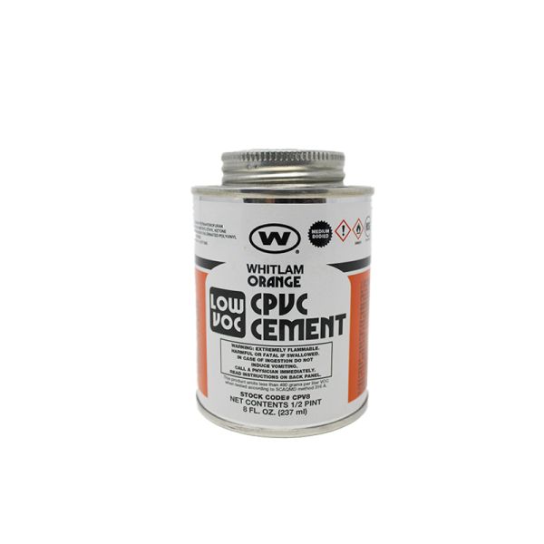 J C Whitlam Medium Bodied Low Voc Cpvc Cement 8 Oz Orange 1 Each CPV8