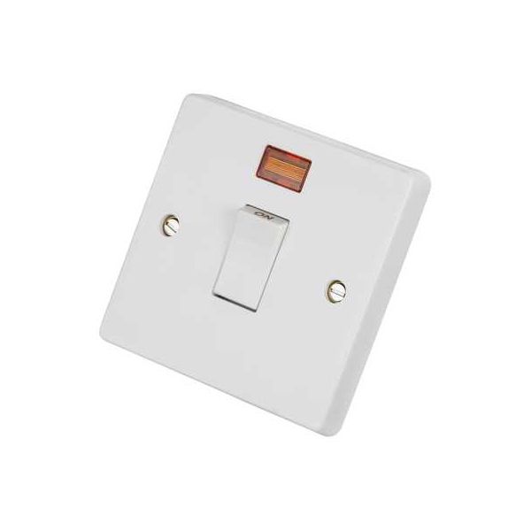 Electrium Sales Crabtree Double Pole Control Swith Wth Neon 20A 1 Each ...