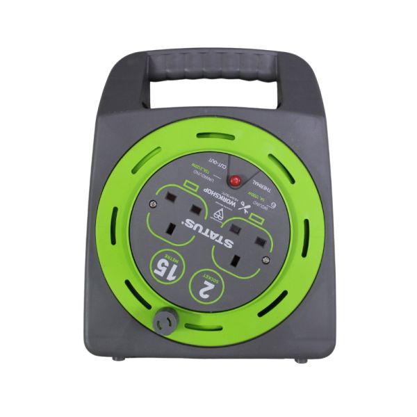 Jendee Trading 2 Skt Cable Reel 15M Black 1 Each S15M2SHBCR1PK2