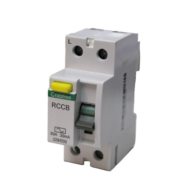 Lifestar Breaker 80A 30MA 2 Module Rccb 2 Pole White 1 Each 228/