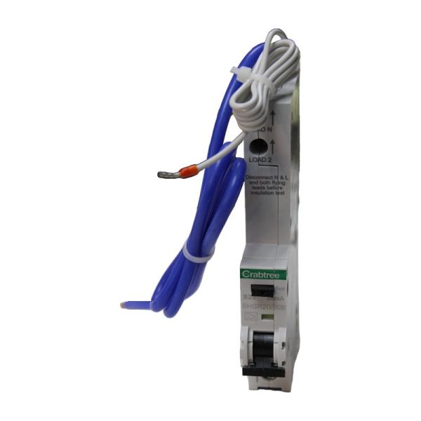 Crabtree 20A 30mA RCBO Single Module, 10 1 Each 6HSR20/30B